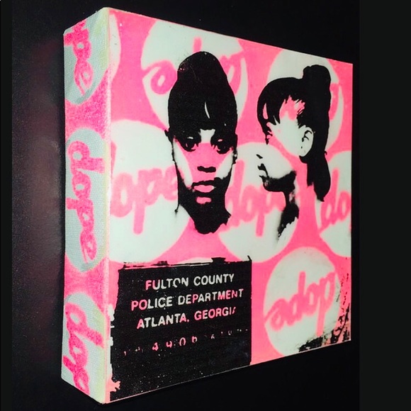 Hand Crafted | Art | Lisa Lopes Left Eye Celebrity Mugshot 3d Graffiti ...